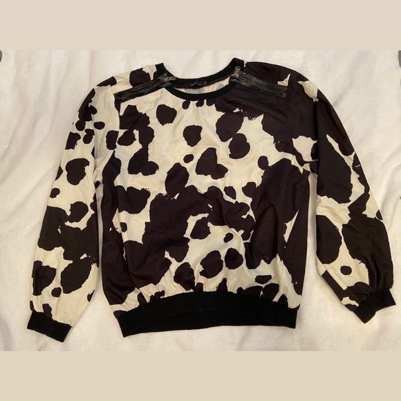 Tops | Cow Print Long Sleeve Top | Poshmark